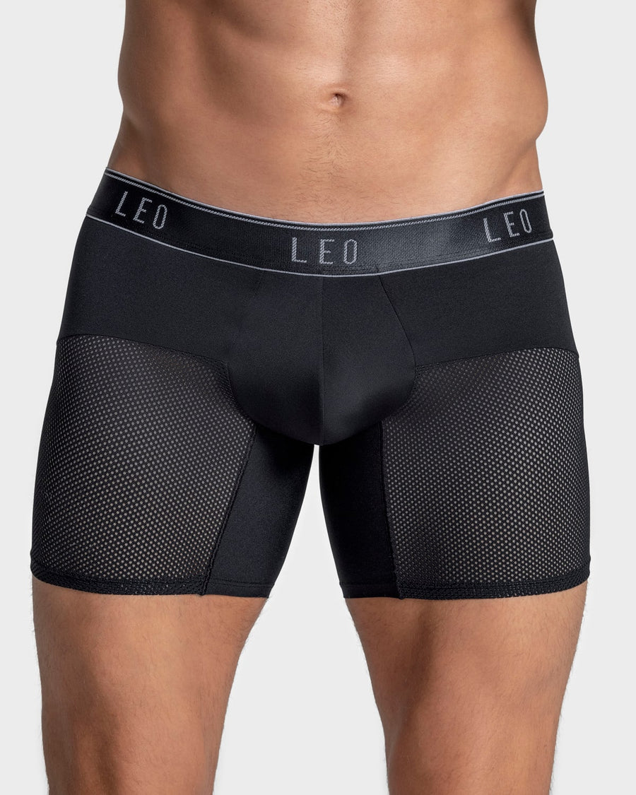 High-Tech Mesh Boxer Brief with Ergonomic Pouch | Leo Men Underwear
