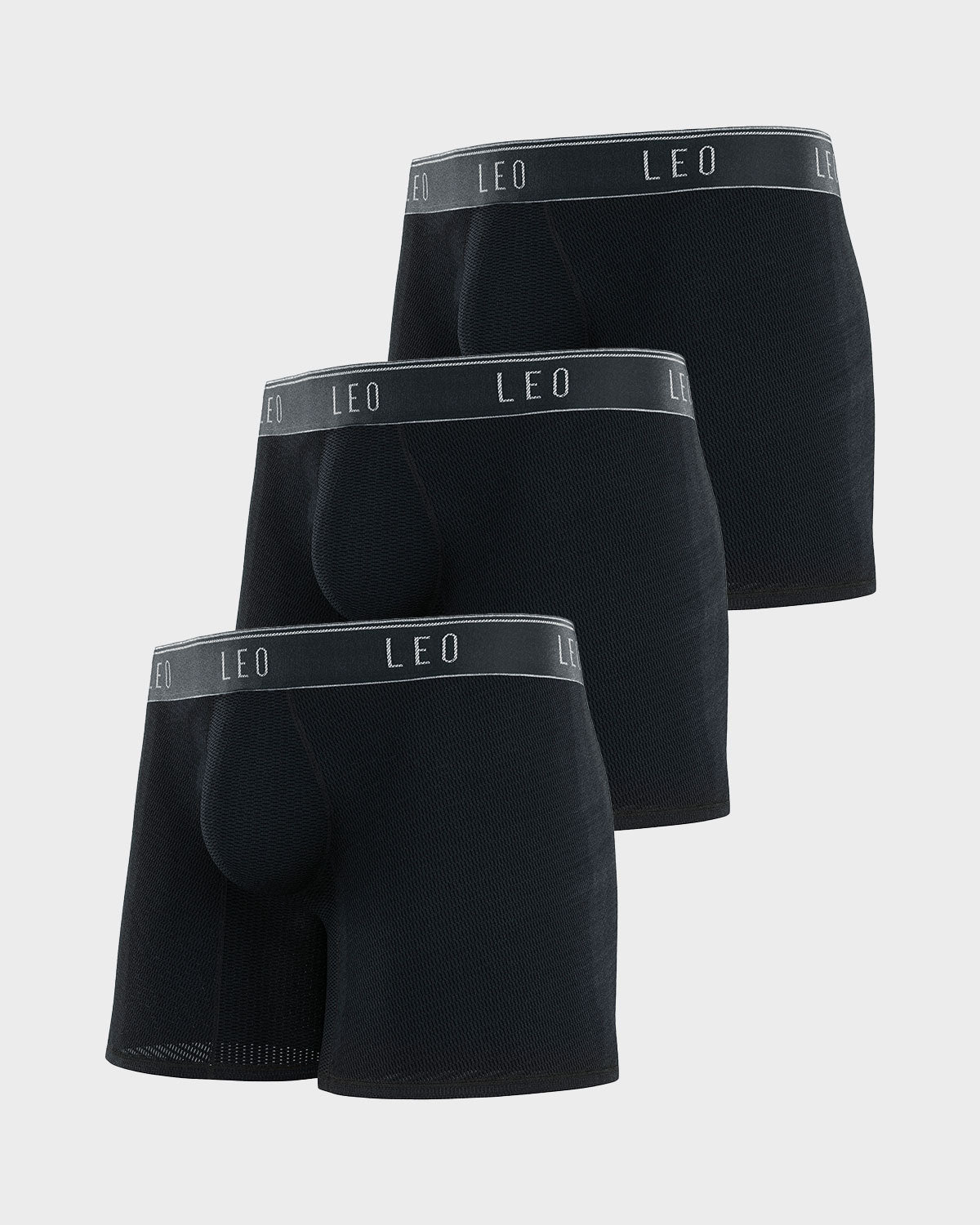3-Pack Ultra-Light Boxer Briefs with Ergonomic Pouch | Leo Men Underwear